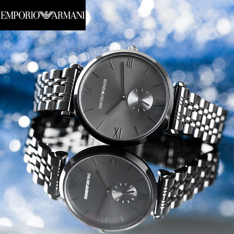 Emporio Armani Uhr AR11299 Herrenuhr Edelstahl Schwarz Armbanduhr Quarz ...