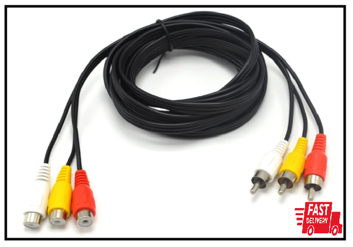 Padarsey® 10ft 3RCA Male to Female Audio Composite Extension Video ...