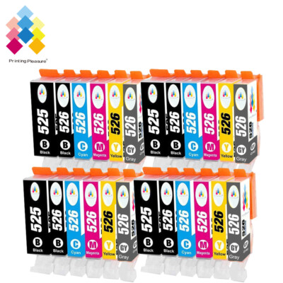 24 Ink Cartridge For Canon PGI525CLI526 MG6220 MG8220 MG6150 MG6250 PC ...