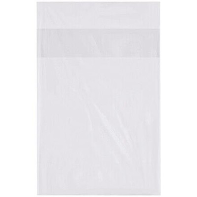 Flap Lock Poly Bags 9 x 12 Inch 1000 Pack 1 Mil Clear with 2 Inch Fold ...