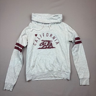 Reflex Women's Gray California Bear Graphic Cowl Neck Hoodie Size L | eBay