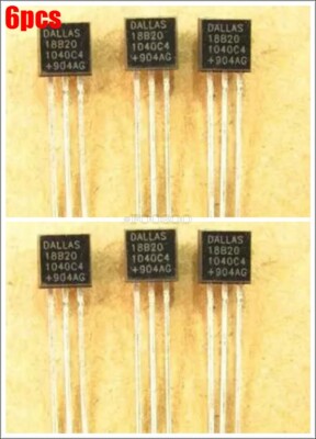 6PCS DS18B20 18B20 Thermometer Temperature Sensor Dallas qk | eBay