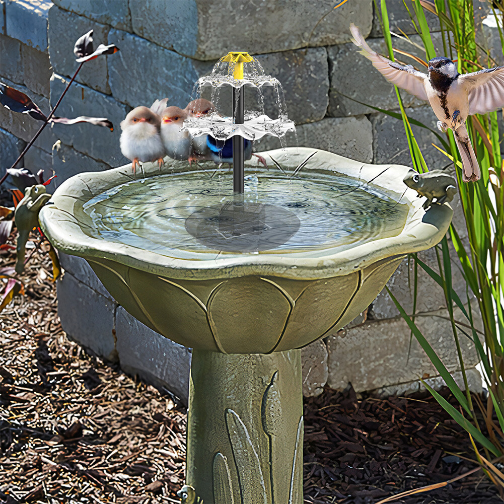 Solar Fountain Bird Bath
