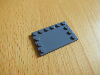 Lego 6180 Tile 4 x 6 with Studs on Edges Dark Stone (Dark Bluish Gray ...