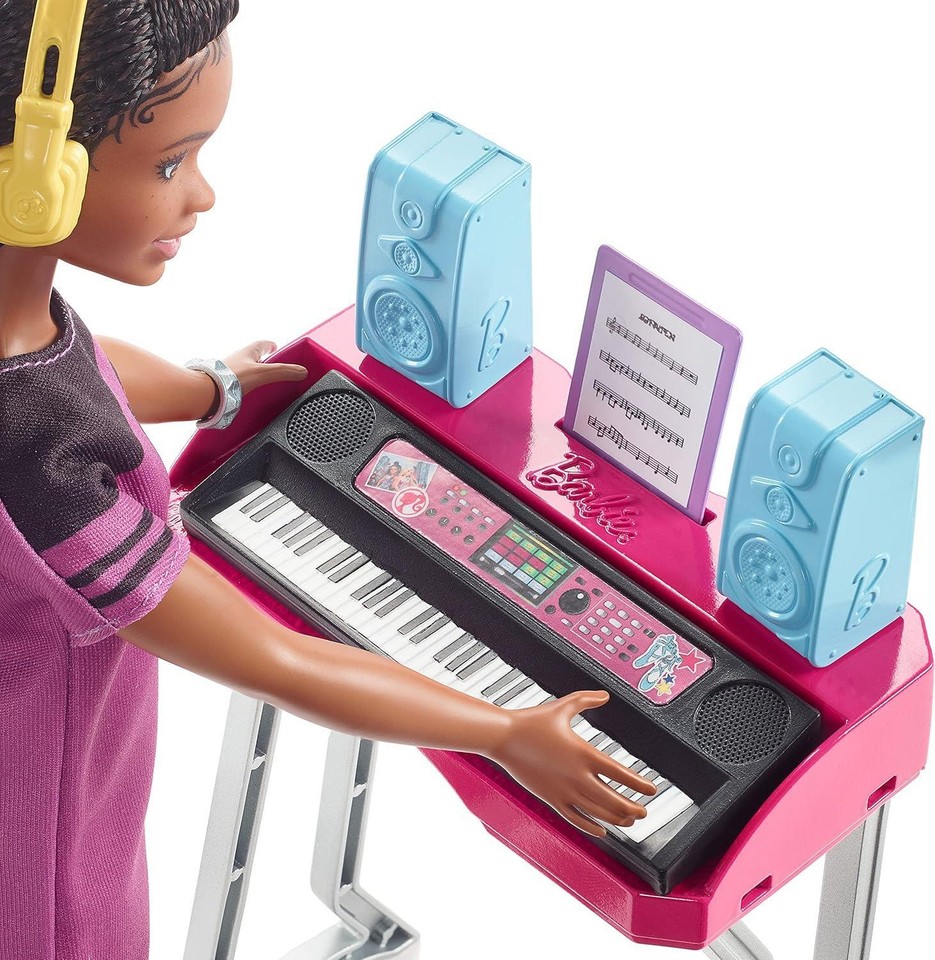 BARBIE MUSIC Playset BROOKLYN RECORDING Studio Doll Included Playset | eBay