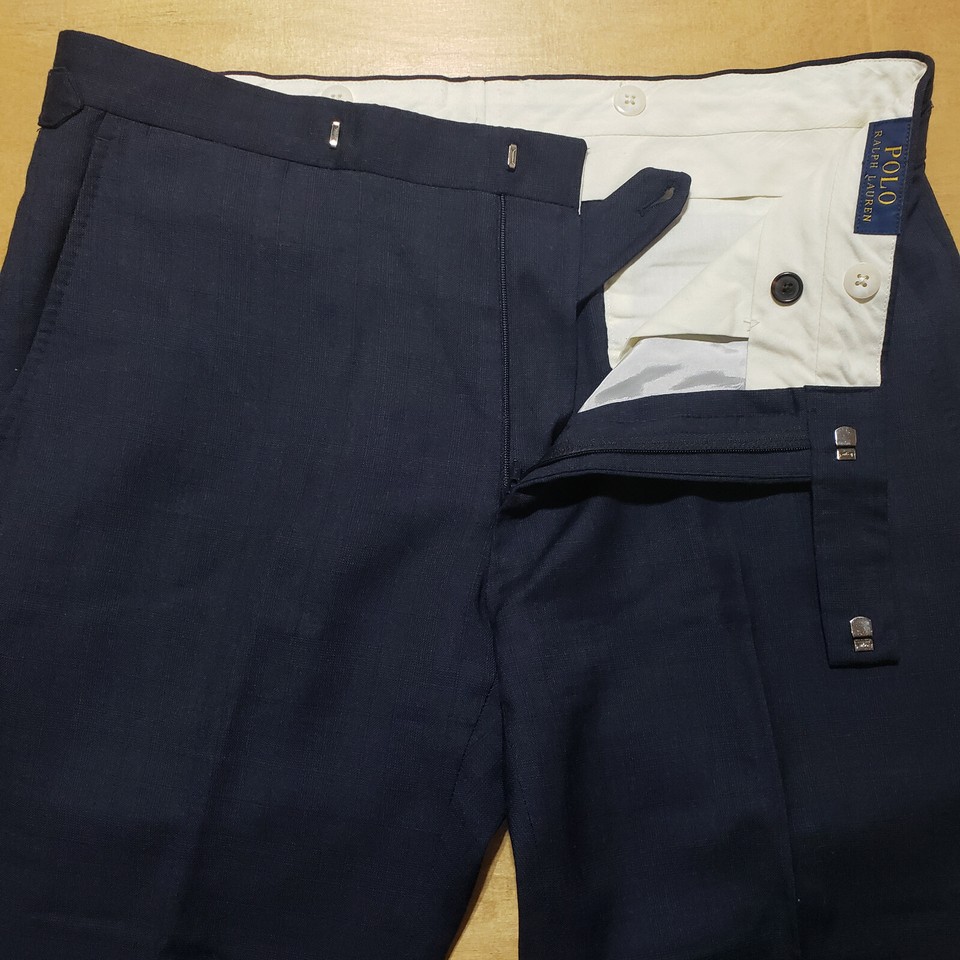 Lnwot Polo Ralph Lauren Black Slate Blue Glenn Plaid Soft Wool Side Tab ...