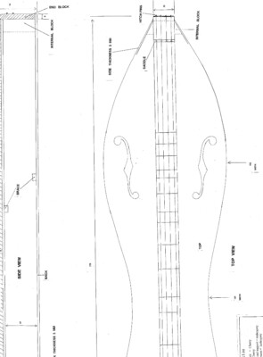 Dulcimer Plans - Hourglass shape actual size - Full scale detailed | eBay