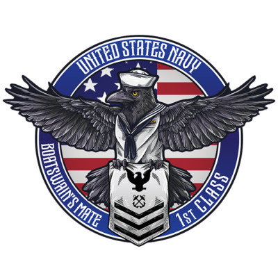 US Navy Boatswain's Mate 1st Class Rate BM1 Crow Prior Service Veteran ...