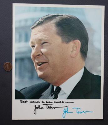 1961-85 Texas Senator John Tower signed autographed VINTAGE 1970s color ...