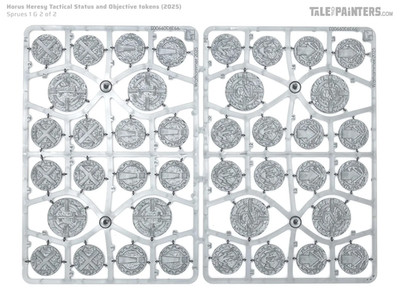 40x TACTICAL STATUS & OBJECTIVE TOKENS Horus Heresy Saturnine Warhammer ...