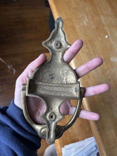 Vintage . Solid Brass Door Knocker Striker 8"×4" made in India pre-owned | eBay