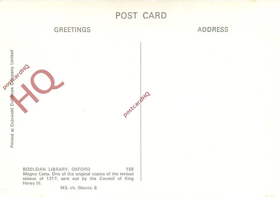 Picture Postcard~ Magna Carta, Bodleian Library | eBay