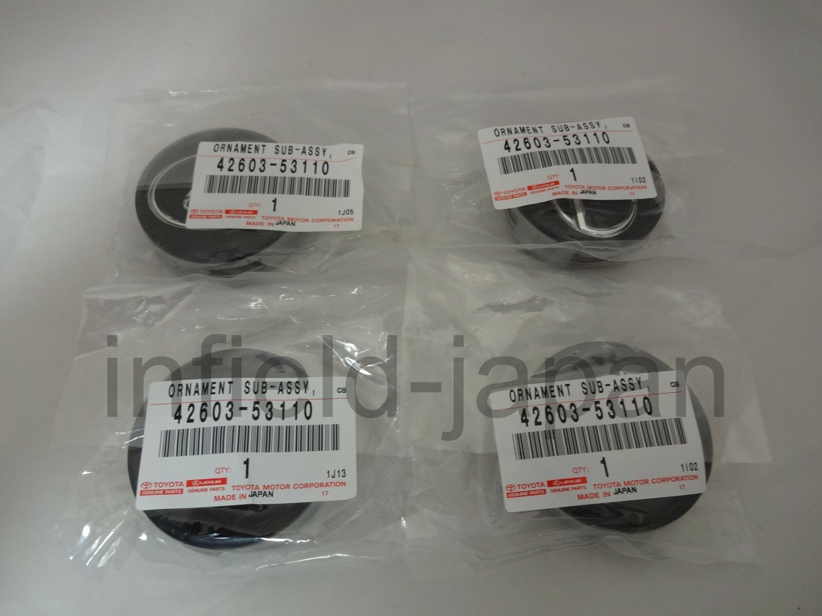 Genuine Toyota Lexus Black Wheel Center Cap 42603-53110 x4 F/S | eBay