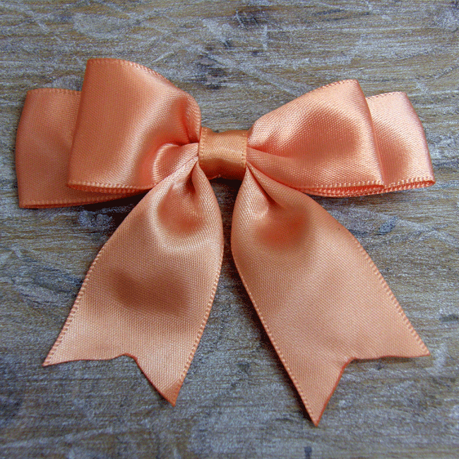 Ready Made Bows 8.5cm . 25mm Satin Ribbon Double Bows 6 bows | eBay UK