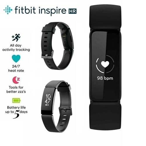 Fitbit Inspire HR Fitness Health Smartwatch Heart Rate Monitor Activity ...