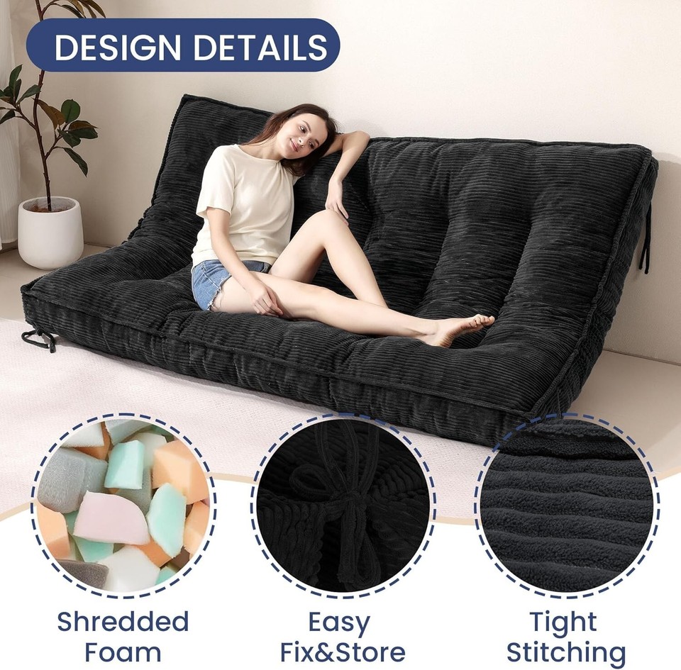 8 Inch Size Futon Mattress, Extra Thick Futon Sofa Bed Upgraded Queen ...