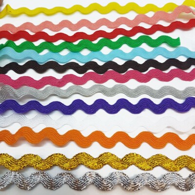 Ric Rac Ribbon Braid Trimming Ricrac Metre Choice of Colours Sewing ...
