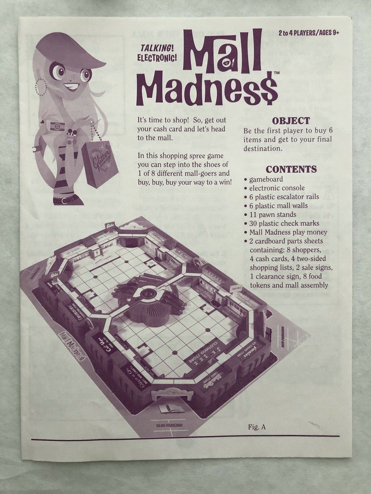 Mall Madness Board Game 2004 Milton Bradley Replacement Parts Pieces ...