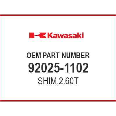 Kawasaki SHIM,2.60T 92025-1102 OEM NEW | eBay