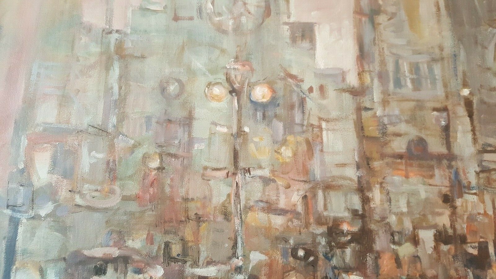 VERY NICE - JOHN ROBERT WILLER - Painting - Vintage City Street ...