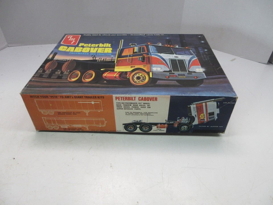 AMT Peterbuilt Cabover Pacemaker 352 Tractor Vintage Model Kit 1:25 ...