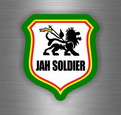 Sticker car decal rasta reggae JAH lion of judah one love rastafarai r5 ...