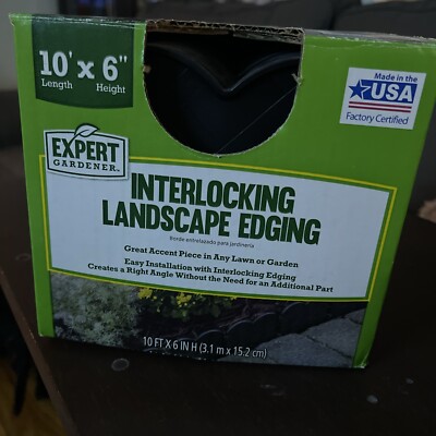 Expert Gardener Interlocking Landscape Edging 10’x6” New In Box 10 foot ...