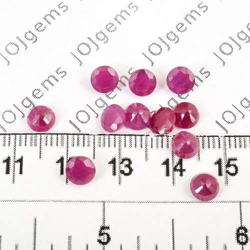 Natural Pink Ruby 3mm Round Cut Top Quality Loose gemstones Lot 5 ...