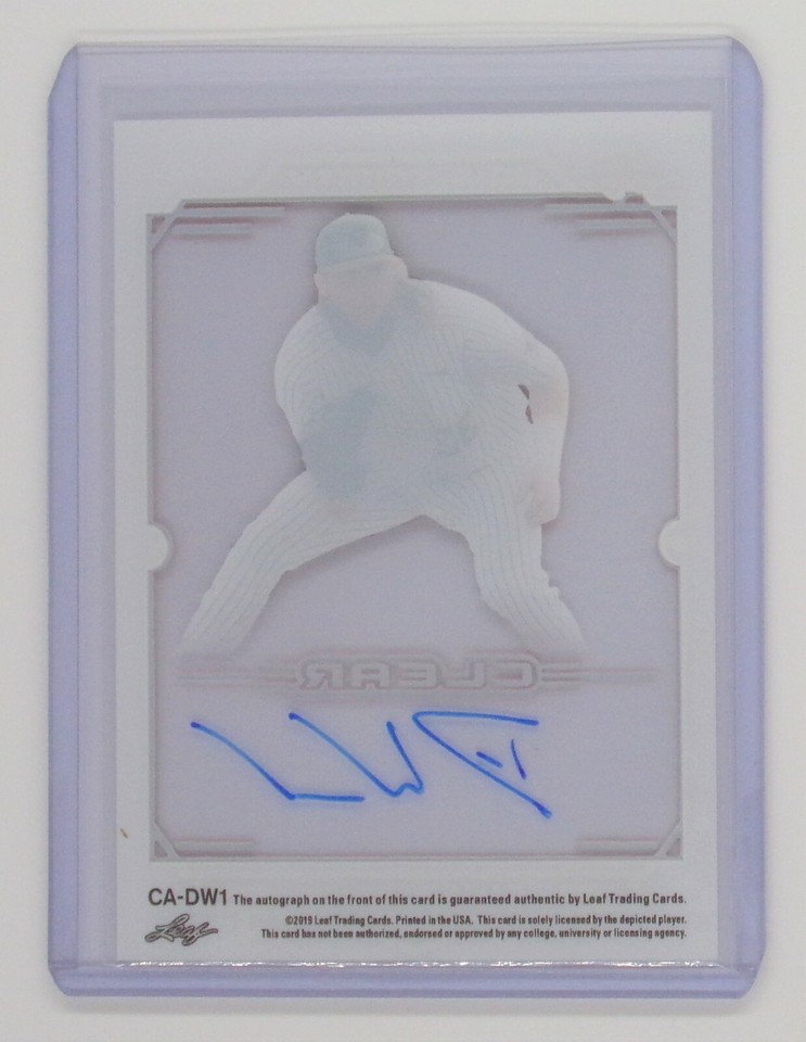 2019 Leaf Trinity Davis Wendzel Clear Autographs #CADW1 Texas Rangers ...
