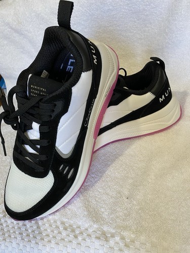 Municipal Origin Sneakers Shoes Mens Size 12 12.5 White Black Pink Mark ...