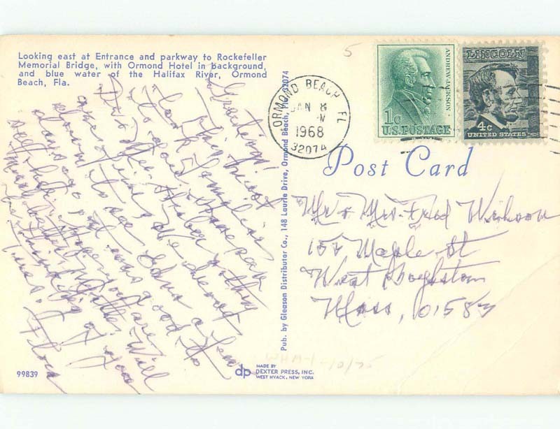 Pre-1980 BRIDGE SCENE Ormond Beach Florida FL d4565 | eBay