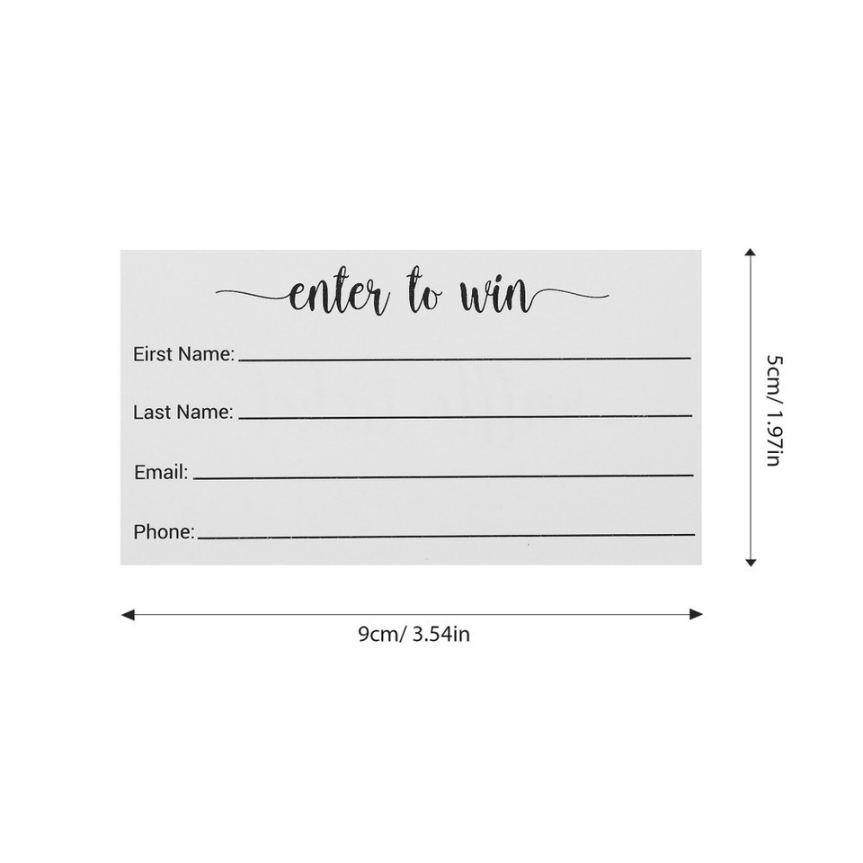 100 Pcs Event Registration Forms Entry Tickets Ballot Blank Cards ...