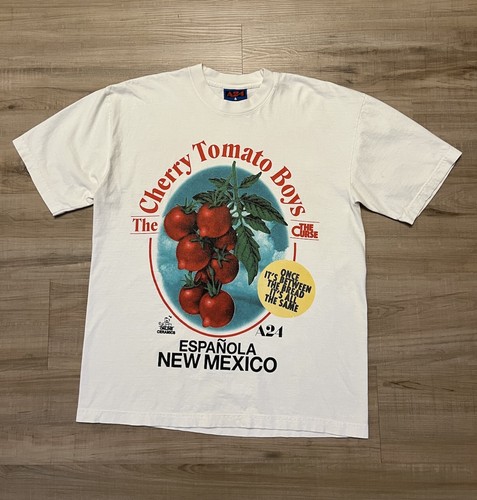 A24 x Online Ceramics x The Curse White T-Shirt Cherry Tomato Boys Mens ...
