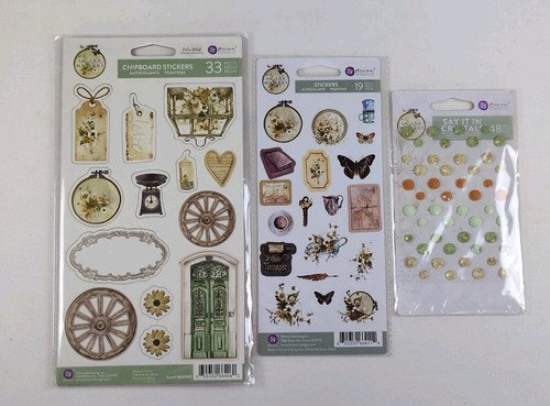 Prima Marketing In the Moment Lot - 12 x 12 Paper Pad Stickers Ephemera ...