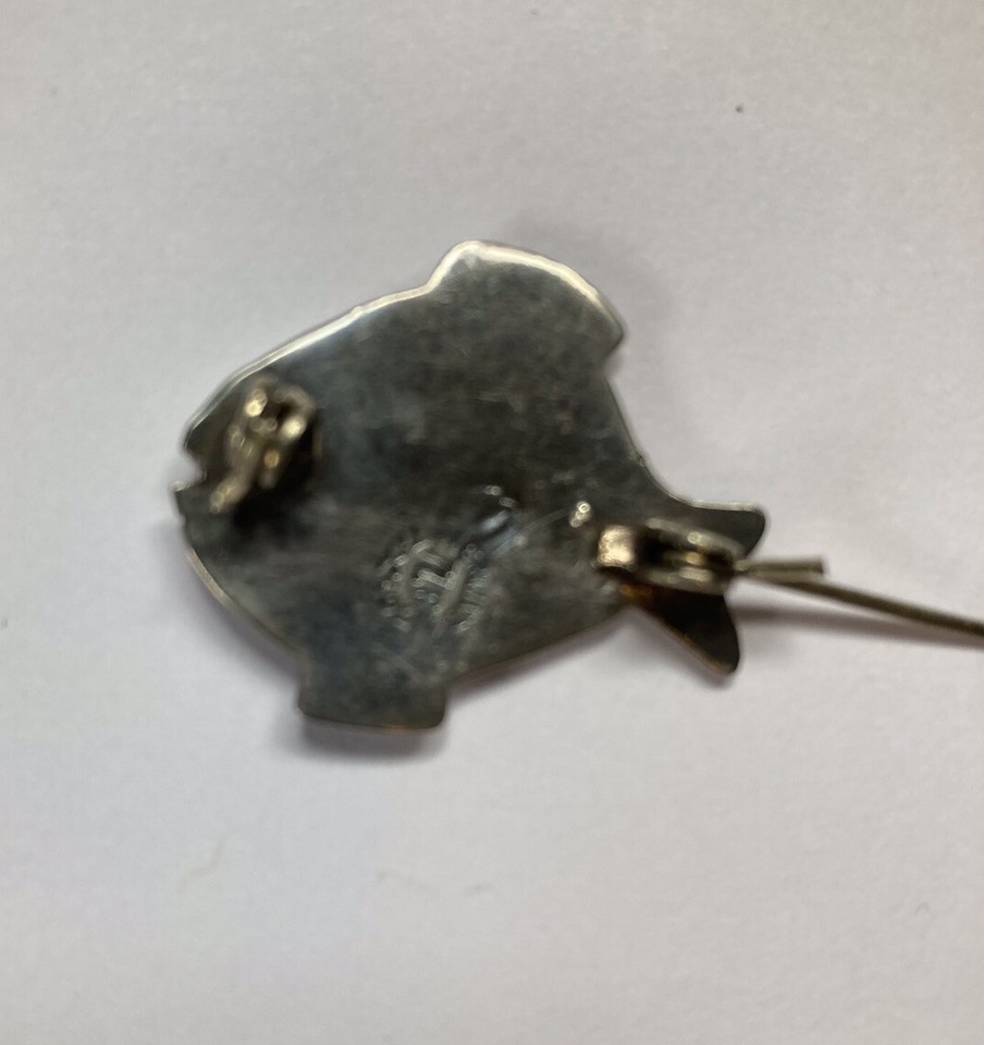 Taxco Signed TLR Sterling Silver Abalone Tropical Angel Fish Pin ...