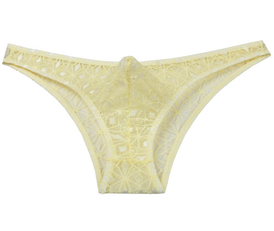 Mens Indistinct Lace Mini Briefs Underwear Soft Pouch Thong Briefs Male ...