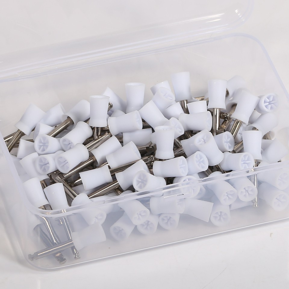 100/200pcs Dental Latch type Rubber Polishing Cups Brushes Tooth Prophy ...