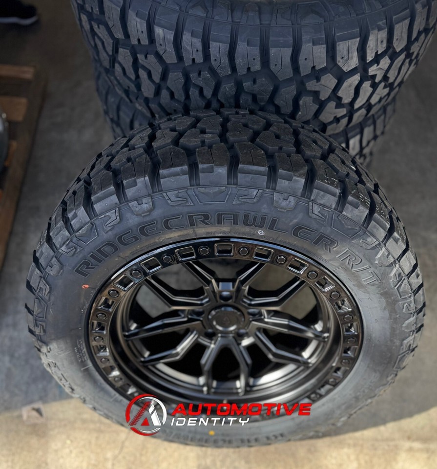 4) 20x9 Arena A109 Hustle Black Wheels Rims 32" AT Tires 5x5 Jeep ...