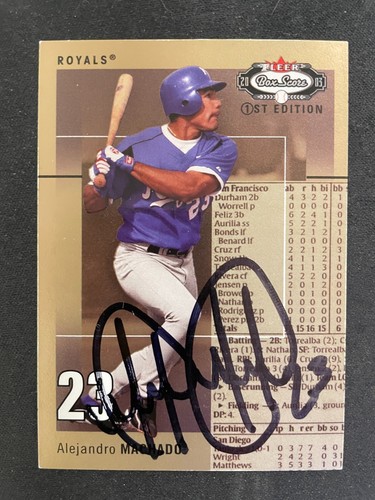 2003 Fleer (Box Score) SIGNED: Alejandro Machado, ROYALS (039/150) First Edition | eBay