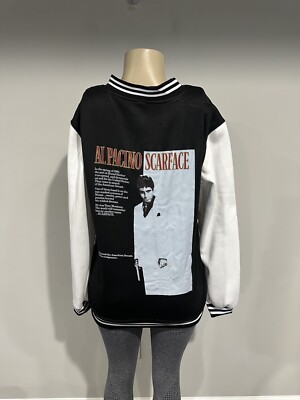 Scarface Jacket Size Large Bomber Coat New Black Unisex | eBay