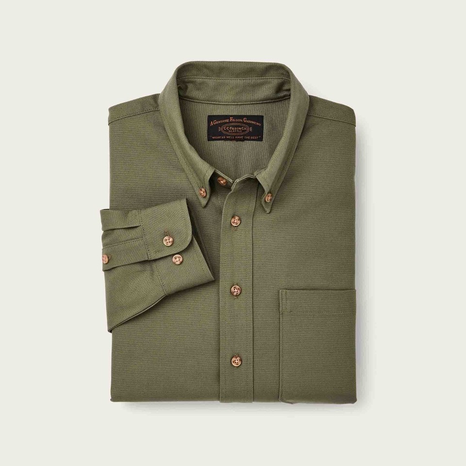 Filson Iron Cloth Oxford Shirt 20230529 Burnt Olive Pale Heavy Duty 9.4 ...