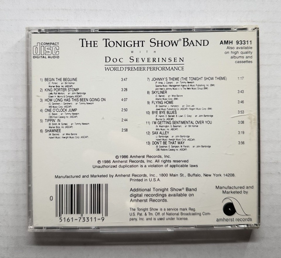 The Tonight Show Band With Doc Severinsen CD - Good | eBay