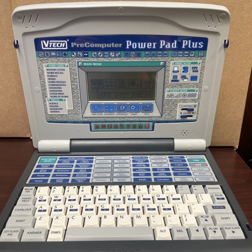 VTech Power Pad Plus Pre Computer Kids Laptop Vintage TESTED + WORKING ...