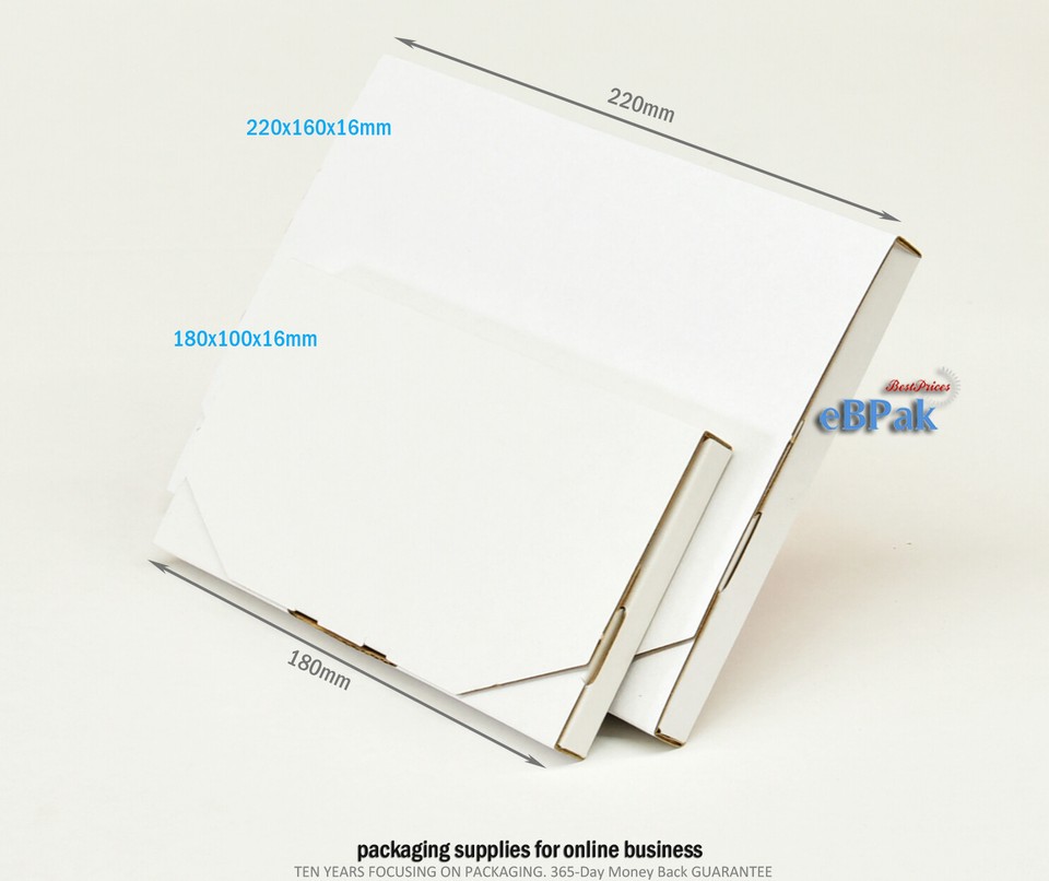 Mailing Box 220 x 160 x 16mm 01 C5 A5 Superflat Rigid Letter Gauge ...