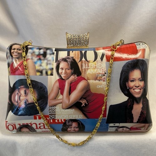 Michelle Obama Magazine Style Clutch / Handbag w/ chain handle | eBay
