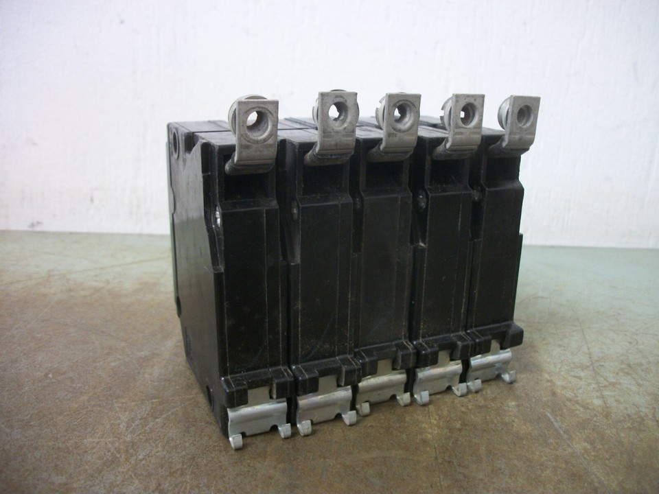 CUTLER-HAMMER LOT OF 5 CHB CIRCUIT BREAKERS CHB120 20AMP 240VOLT 1POLE ...