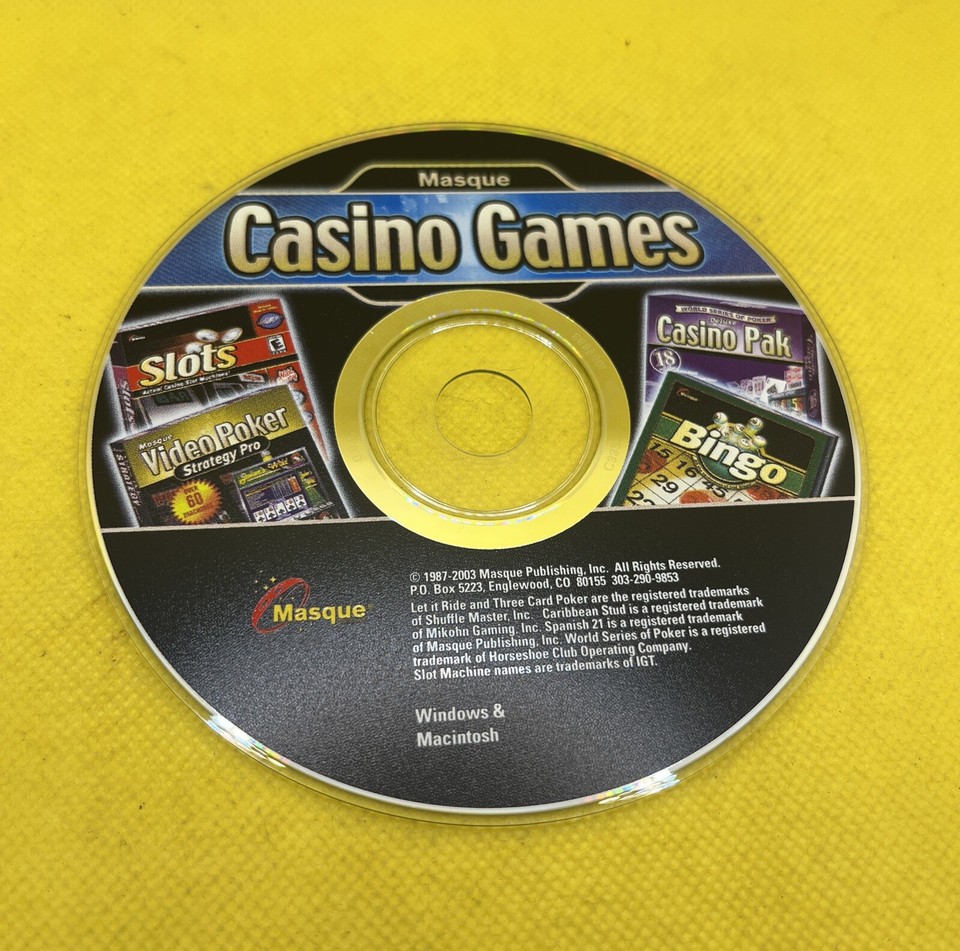 📦 Masque Casino Games (Windows/Mac PC CD-ROM, 2004, Slots, Bingo JC w ...