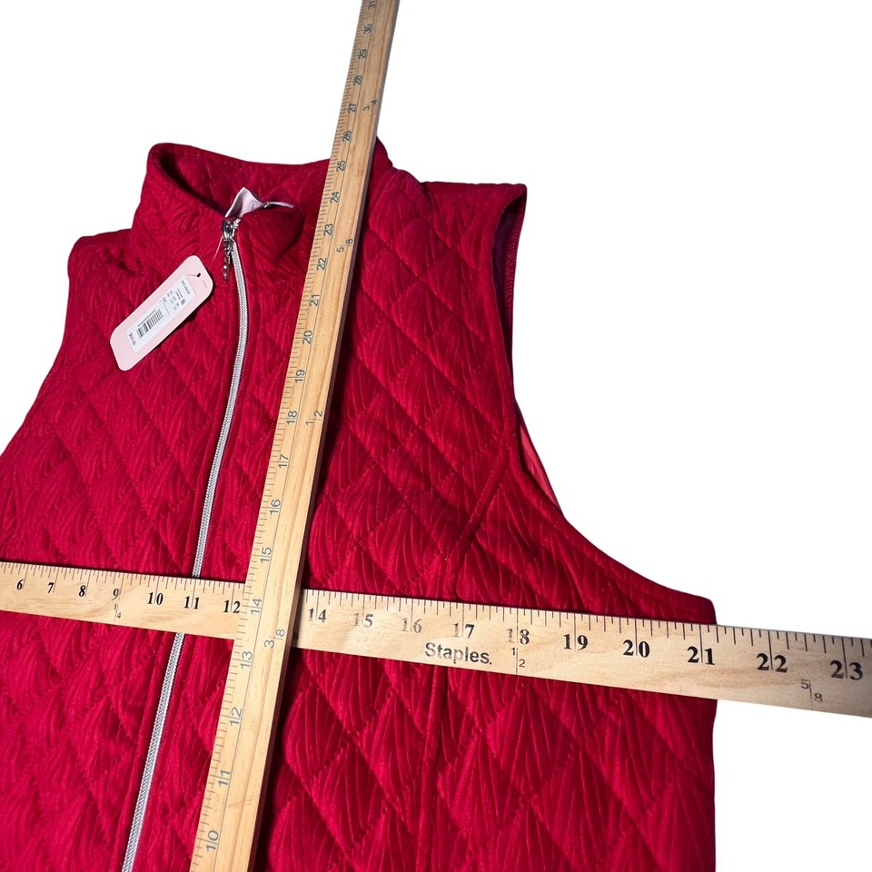 Allison Daley Vest Womens Size L Red New Heritage Prep Super Soft ...