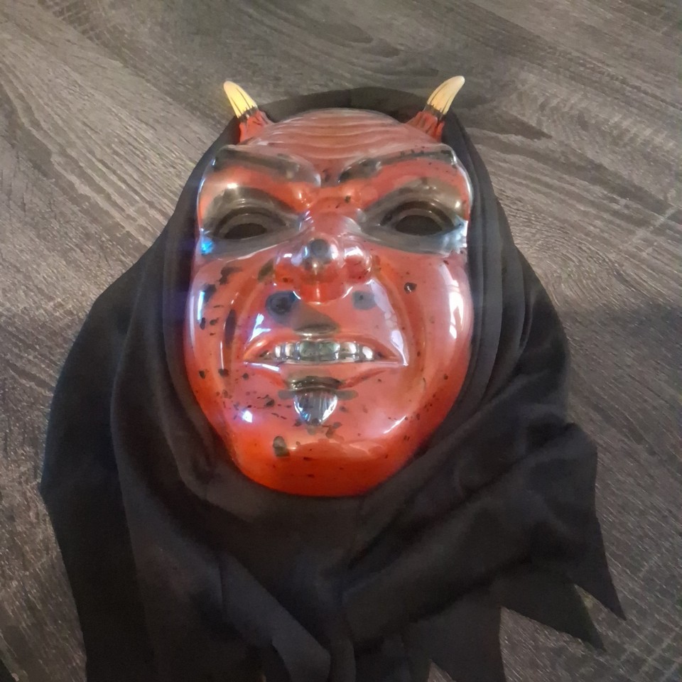 vintage devil holloween face mask with tube for fake blood | eBay