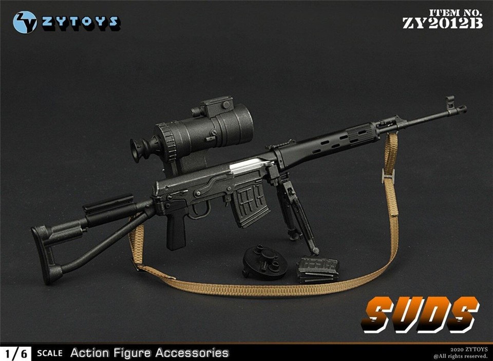 1/6 Scale Dragunov SVDS Sniper Rifle w/Thermal Rifle Scope - MINT IN ...